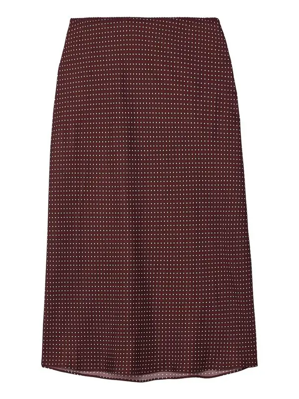 DÔEN Elowette Polka-dot Midi Skirt - Burgundy
