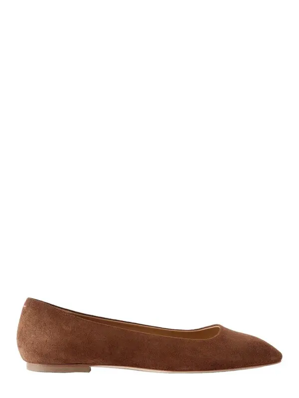 AeydĒ Ida Suede Ballet Flats - Brown