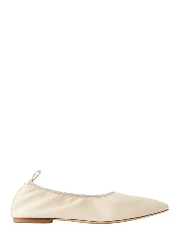 AeydĒ Nomi Leather Ballet Flats - Cream