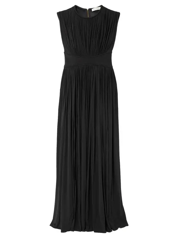 Zimmermann Hypnotic Gathered Paneled Maxi Dress - Black