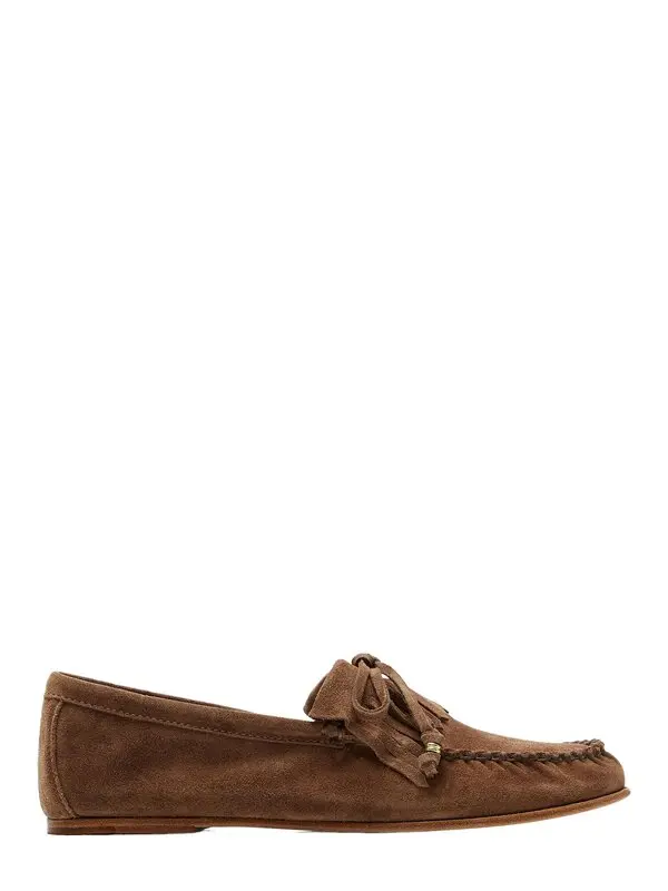 Freda Salvador Celeste Suede Loafers - Tan