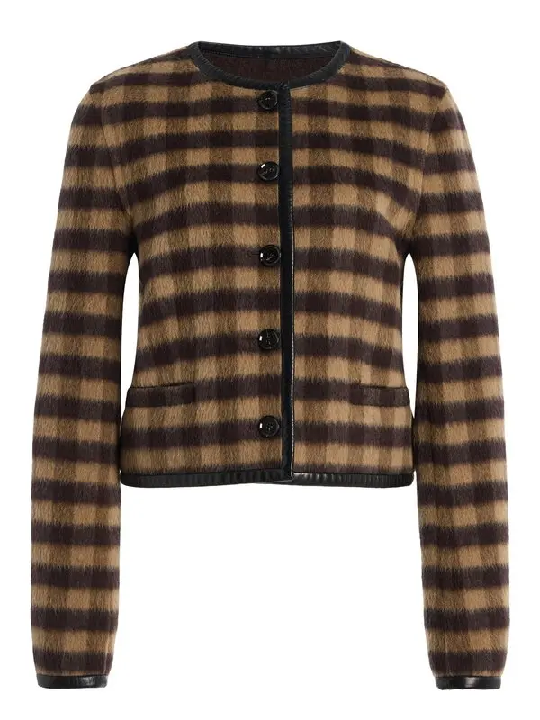 Proenza Schouler Helene Plaid Jacket - Khaki