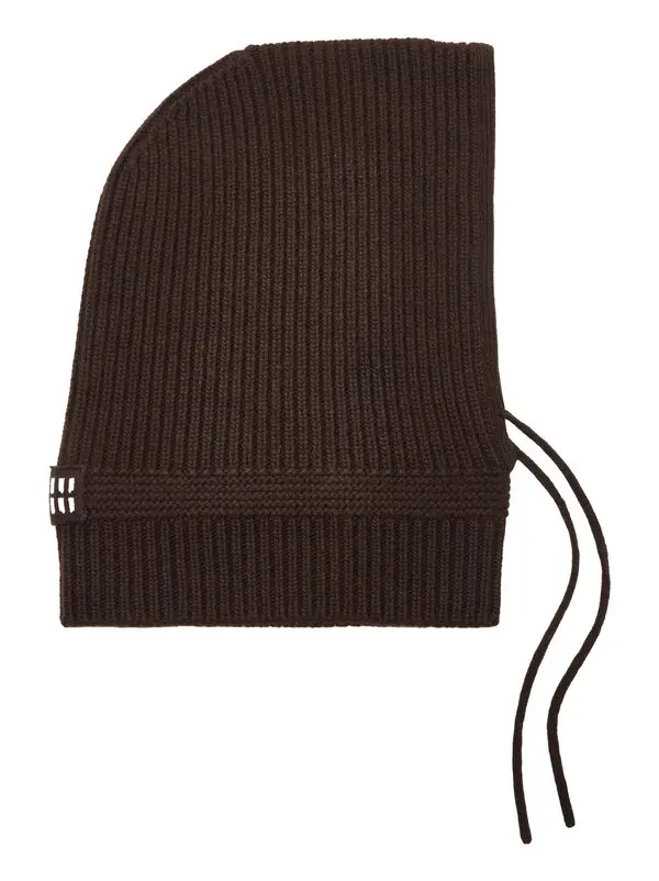 Miu Miu Cashmere-wool Knit Balaclava - Brown