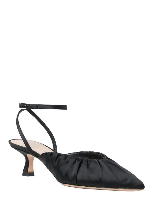 LOEFFLER RANDALL Rio Ankle Strap Pointed Toe Pumps - Black
