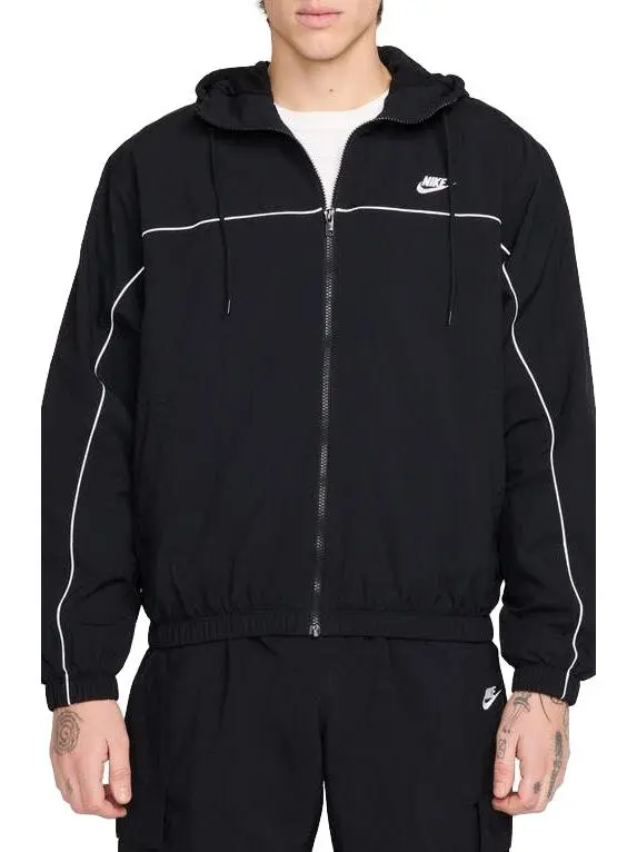 Nike Club Hooded Jacket - Black/white