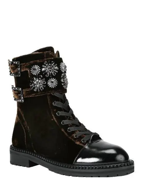 Kurt Geiger Stoop Combat Boots - Open Brown