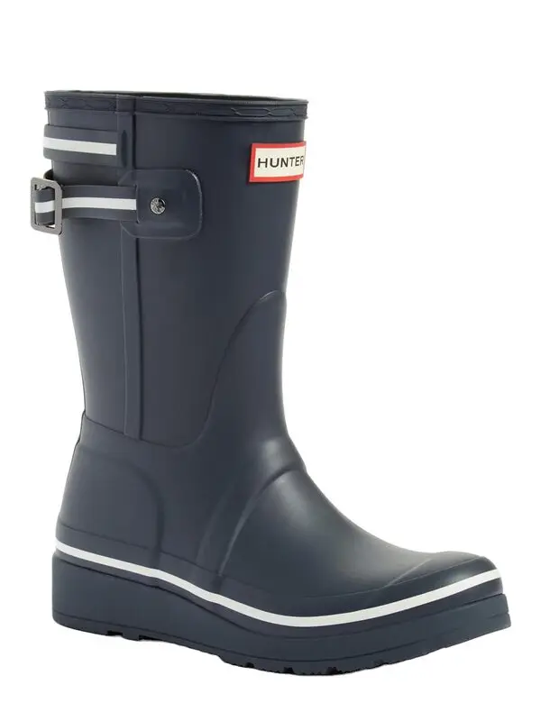Hunter Original Short Wedge Rain Boots - Navy