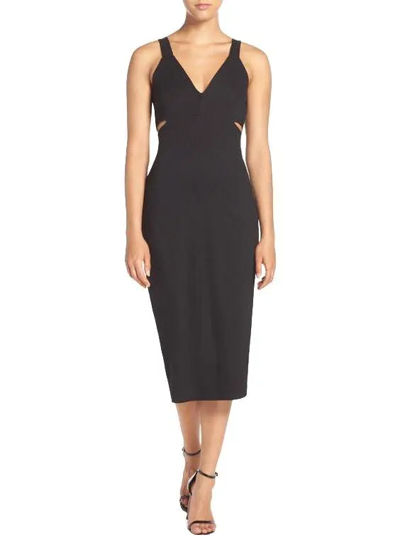 Fraiche By J Cutout Midi Dress - Black