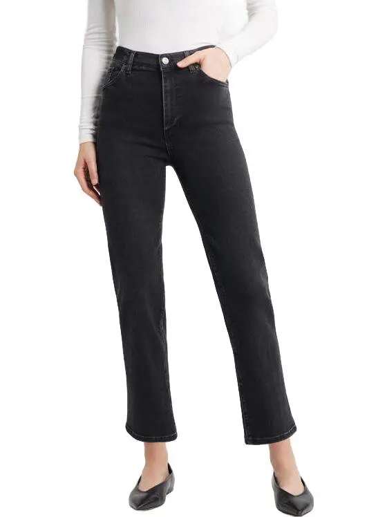 FRAME Le Sleek High Waist Ankle Straight Leg Jeans - Meteor
