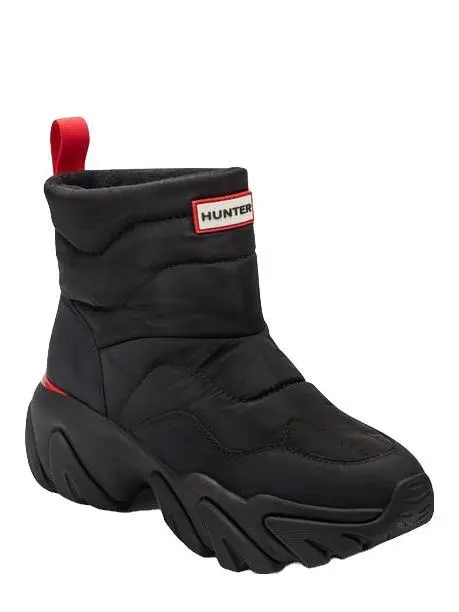 Hunter Debra Waterproof Bootie - Black/black/hunter Red