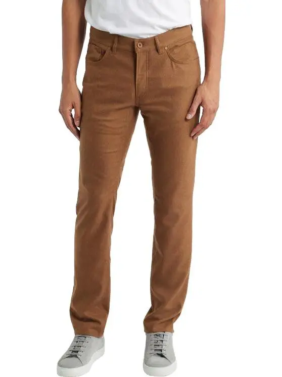 BRAX Chuck Modern Fit Ceramica Flannel Five-pocket Pants - Toffee