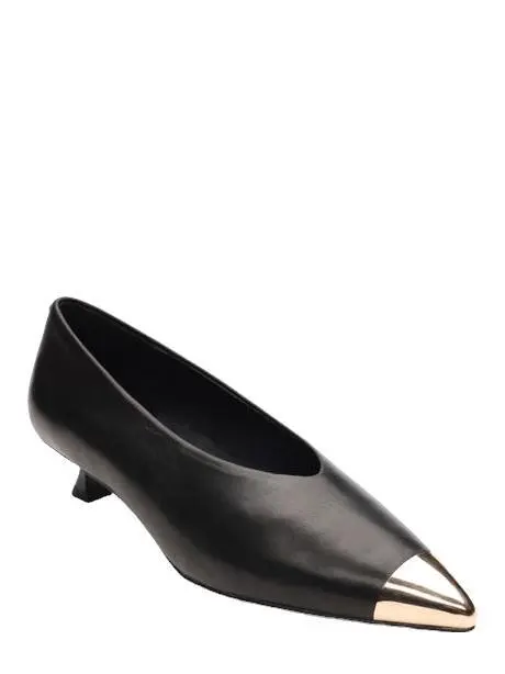 Sanctuary Manda Cap-toe Kitten Heel Pumps - Black