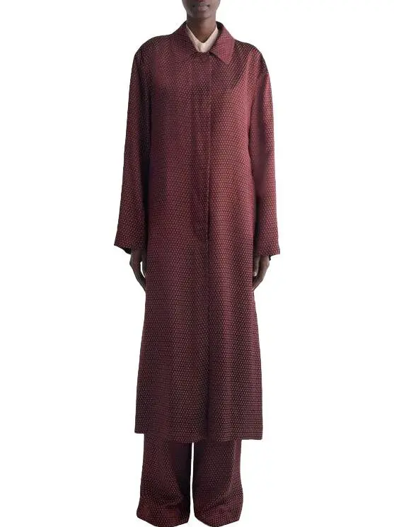 Dries Van Noten Raltonas Oversize Coat - Burgundy