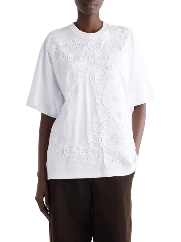 Dries Van Noten Soutache Embroidered T-shirt - White