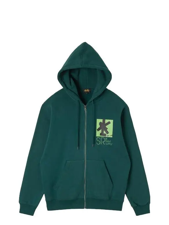 STAN RAY Brush Squares Zip Hoodie - Botanical Green