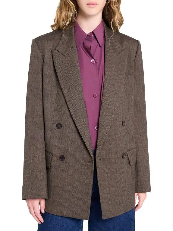 TWP Harper Wool-blend Double-breasted Blazer - Taupe