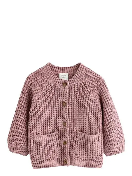 NEXT Embellished Cotton Cardigan - Pink