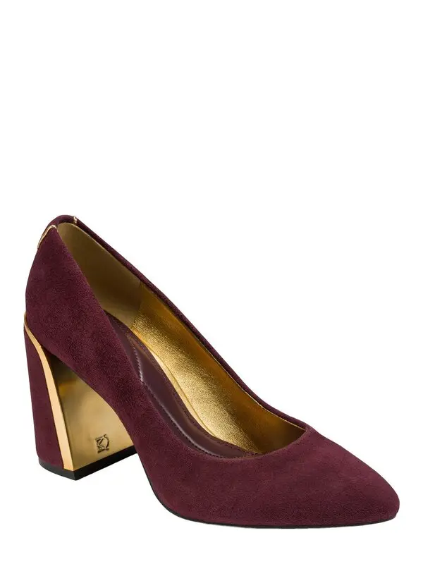 Donna Karan New York Romina Suede Pumps - Wine