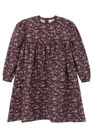 LOOMS KNITS Looms Brushed Floral Dress Collection - Wine