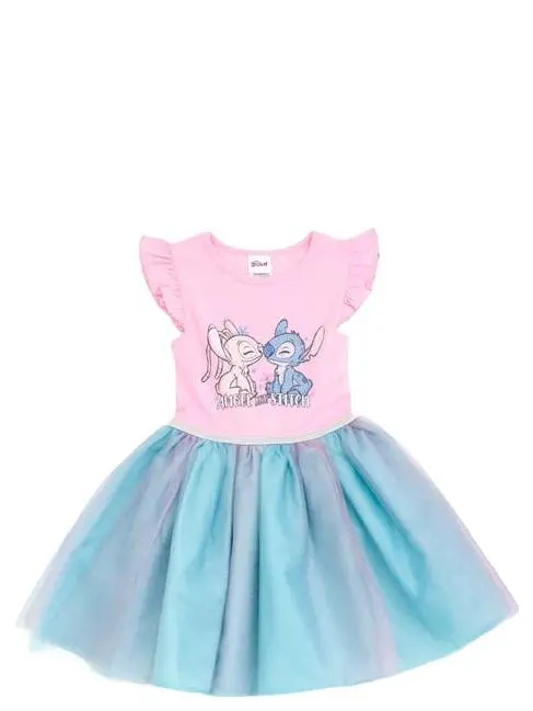 Disney Sleeveless Tulle Dress - Lilo & Stitch Pink