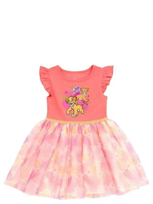 Disney Sleeveless Tulle Dress - Lion King Orange