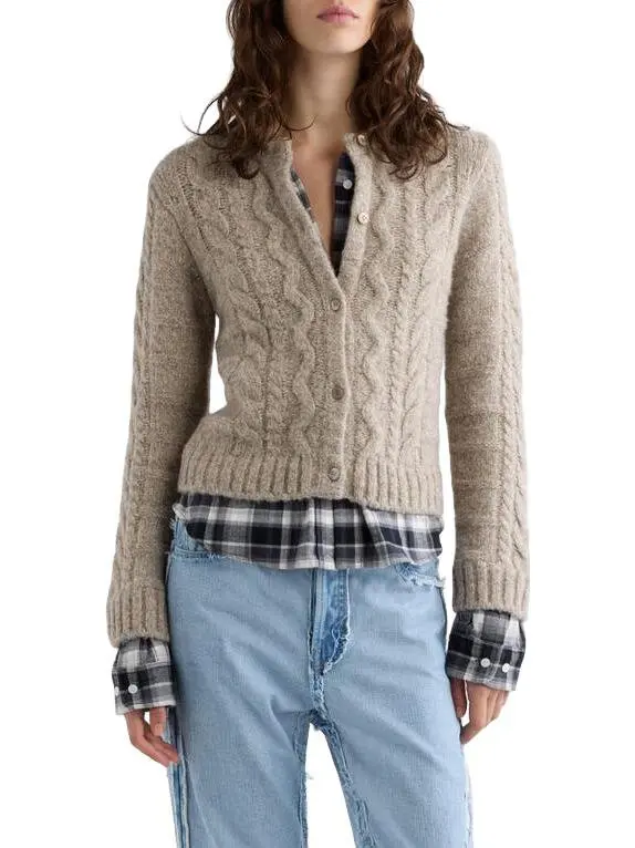 Acne Studios Kunch Layered Cardigan - Medium Beige