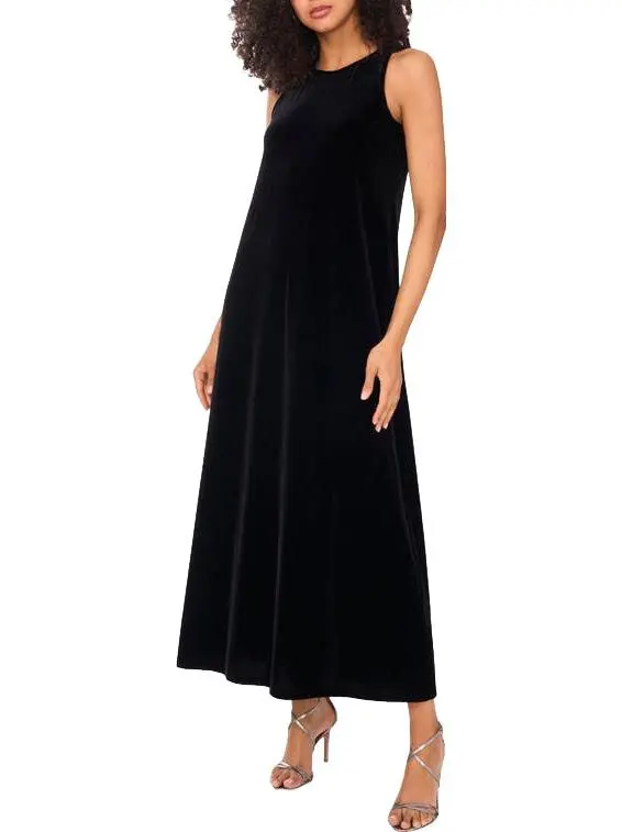 Vince Camuto Sleeveless Velvet Maxi Dress - Rich Black