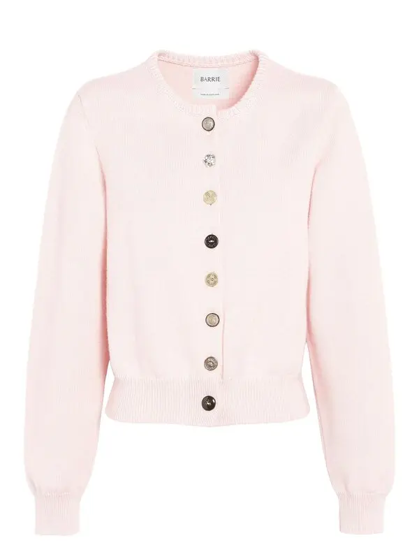 BARRIE Cotton-cashmere Cardigan - Pink