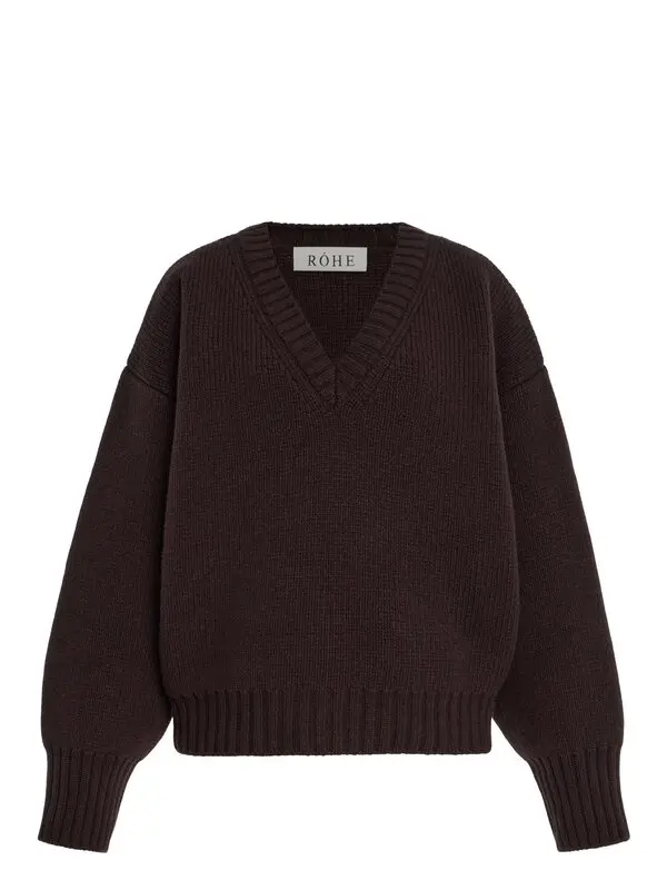 RÓHE Sculptural Compact-knit Sweater - Brown