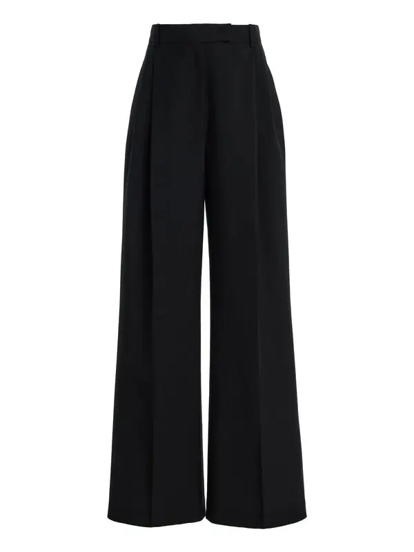 RÓHE Mid-rise Wool-mohair Trousers - Black