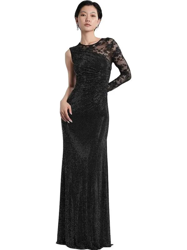 SELF-PORTRAIT Long Dress - Black