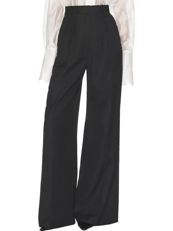 HELSA Double Pleat Trouser - Black