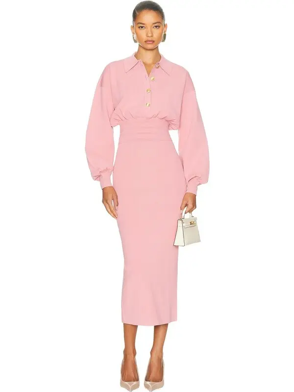 HELSA Hildie Polo Dress - Pink