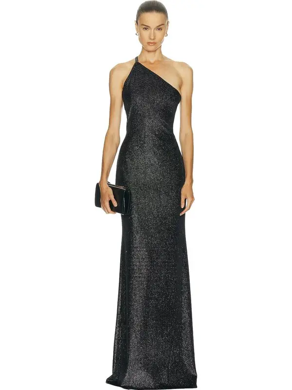 THE SEI One Shoulder Gown - Black