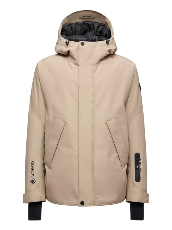 Moncler Lambir Hooded Gore-tex Ski Jacket - Beige