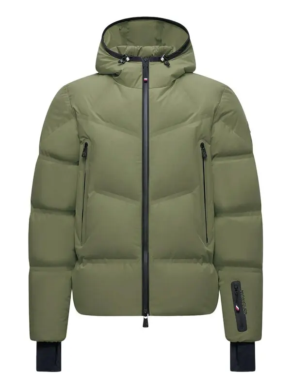 Moncler Angren Hooded Down Ski Jacket - Green