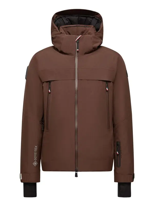 Moncler Balmhorn Hooded Down Ski Jacket - Brown