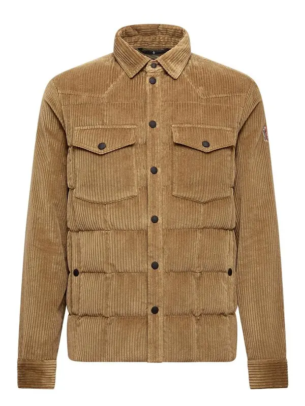 Moncler Gelt Corduroy Down Shacket - Beige
