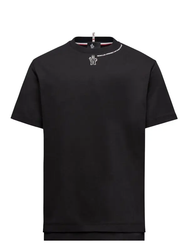 Moncler Logo Cotton T-shirt - Black