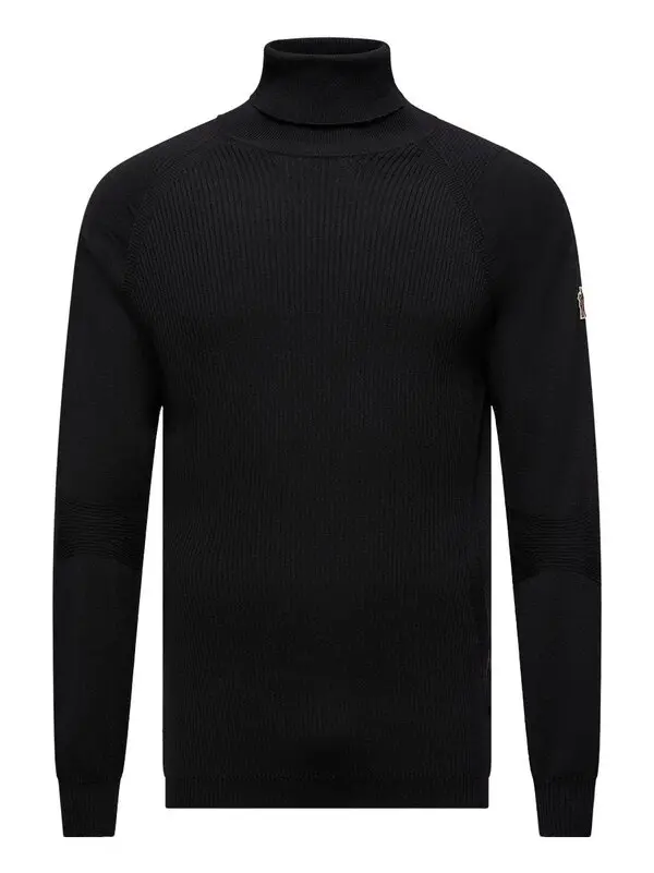 Moncler Wool Turtleneck Sweater - Black