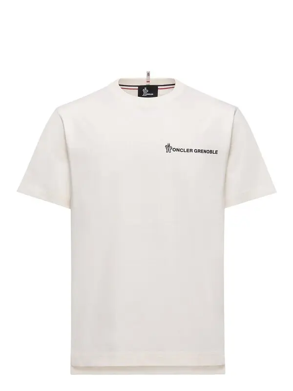 Moncler Embossed Logo Cotton T-shirt - White