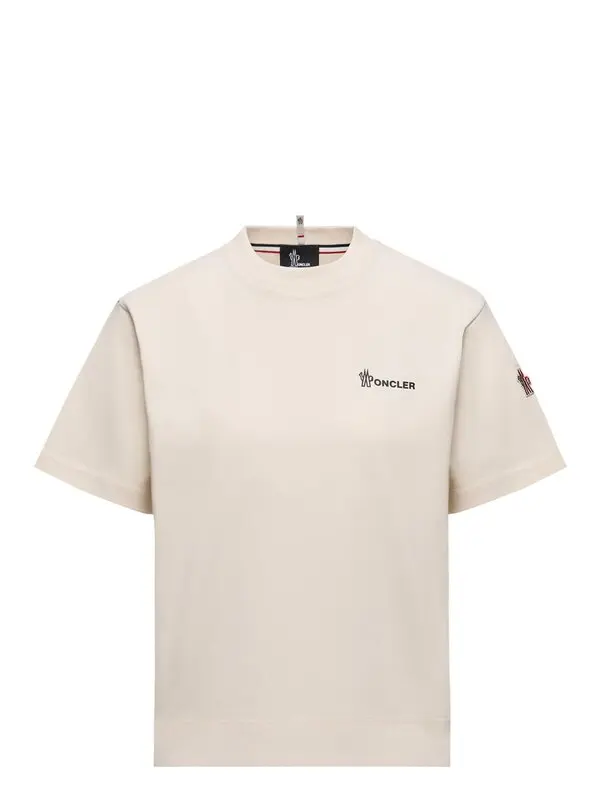 Moncler Embossed Logo Cotton T-shirt - White