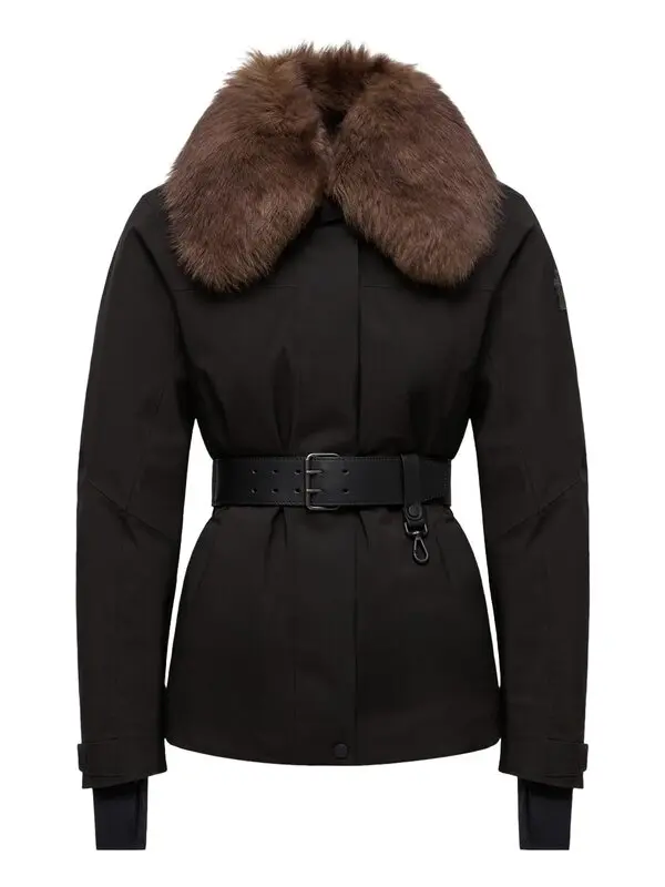 Moncler Vizelles Shearling-trimmed Ski Jacket - Black