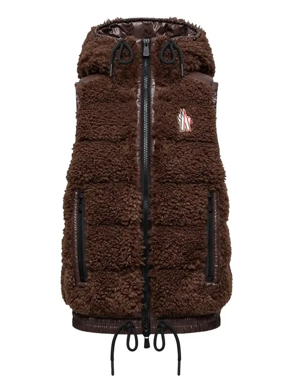 Moncler Teddy Padded Vest - Brown