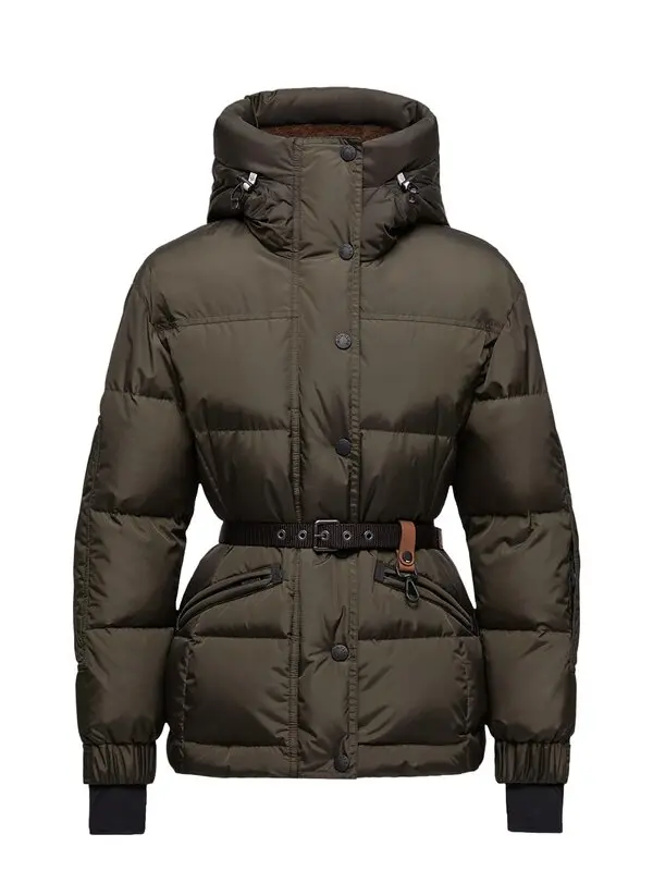 Moncler Salastrains Belted Insulated Ski Jacket - Green