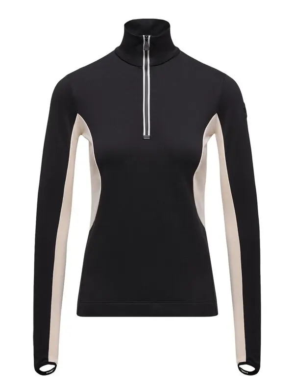 Moncler Polartec Half-zip Turtleneck - Black