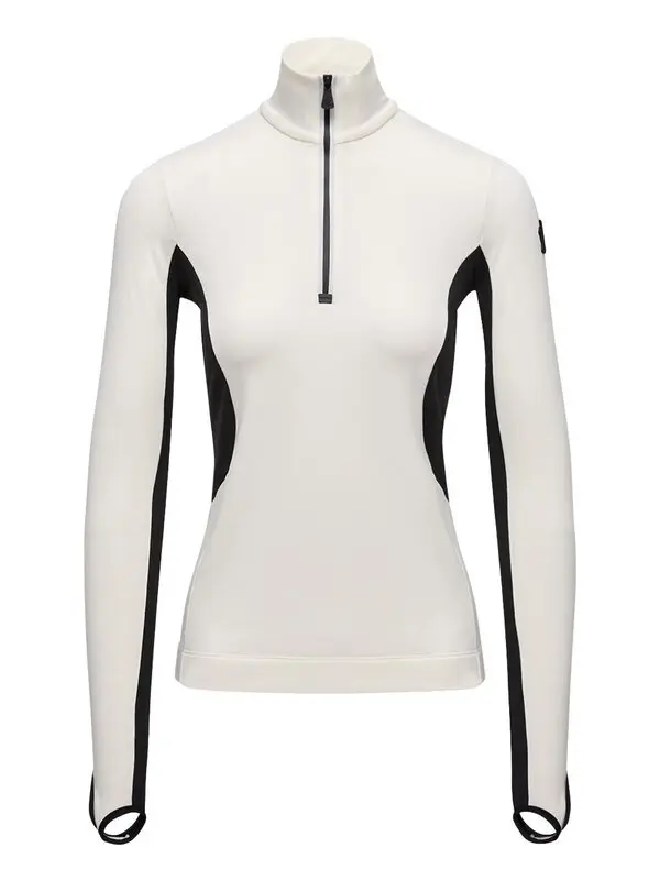 Moncler Polartec Half-zip Turtleneck - White