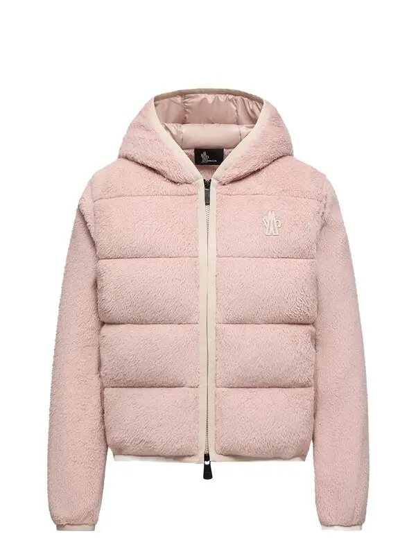 Moncler Padded Polartec Zip-up Hoodie - Pink