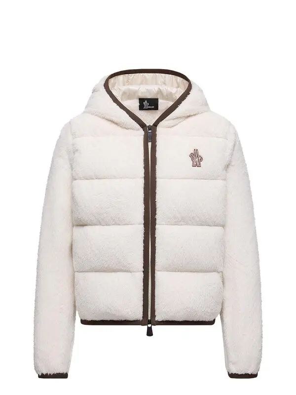 Moncler Padded Polartec Zip-up Hoodie - White