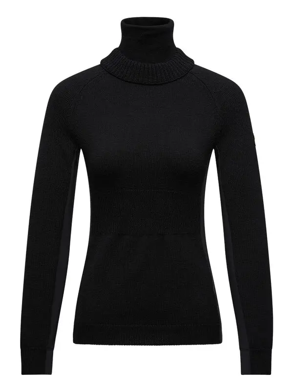 Moncler Wool Turtleneck Sweater - Black